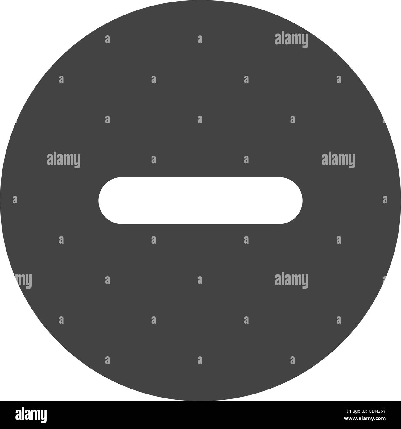 Negative circle sign icon vector illustration Stock Vector Image & Art ...