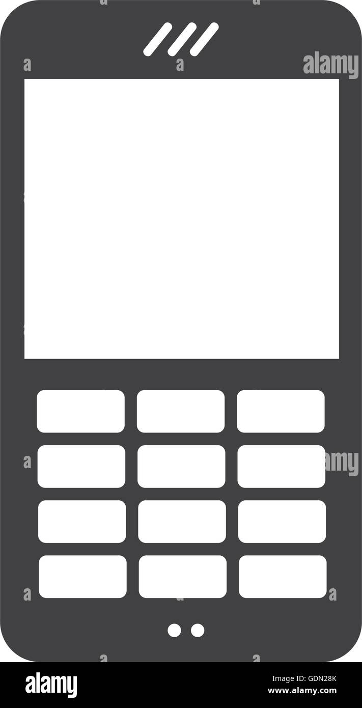cellphone phone buttons icon, vector illustration icon Stock Vector ...