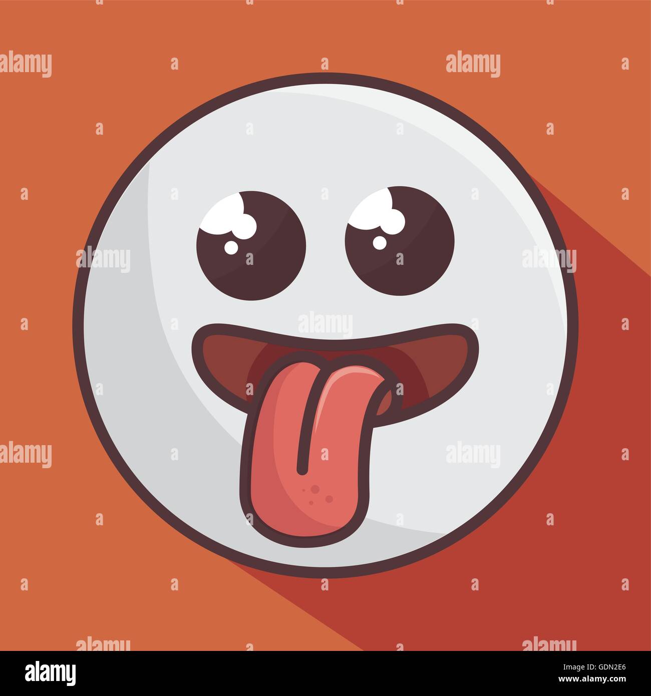 crazy face emoticon isolated icon design Stock Vector Image & Art - Alamy