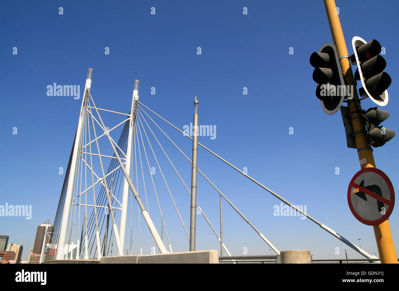 Nelson Mandela Bridge, Johannesburg, Gauteng, South Africa Stock Photo ...