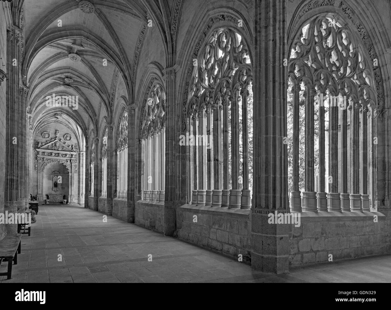SEGOVIA, SPAIN, APRIL - 14, 2016: The gothic atrium of Cathedral of Our ...
