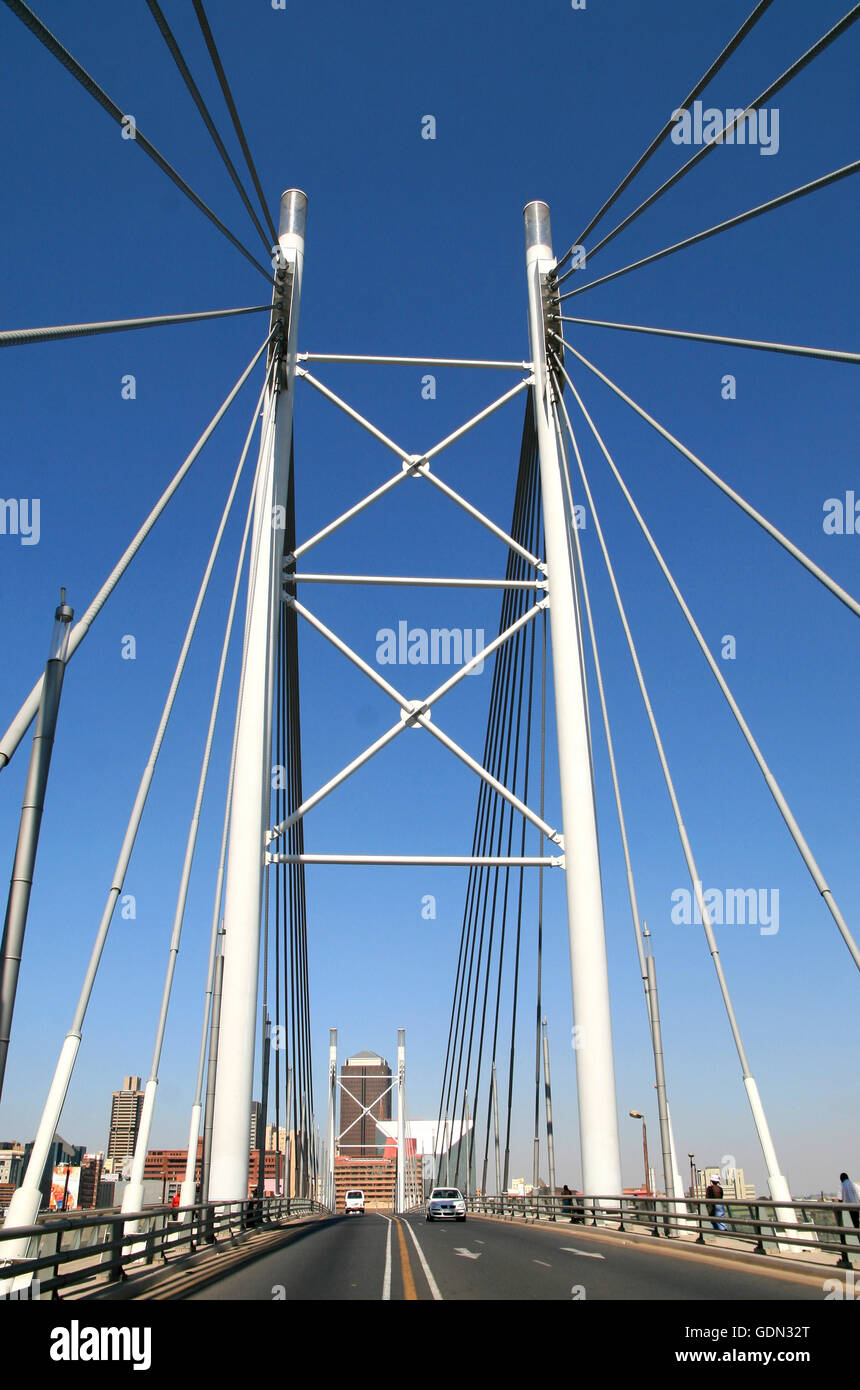 Nelson Mandela Bridge, Johannesburg, Gauteng, South Africa Stock Photo ...