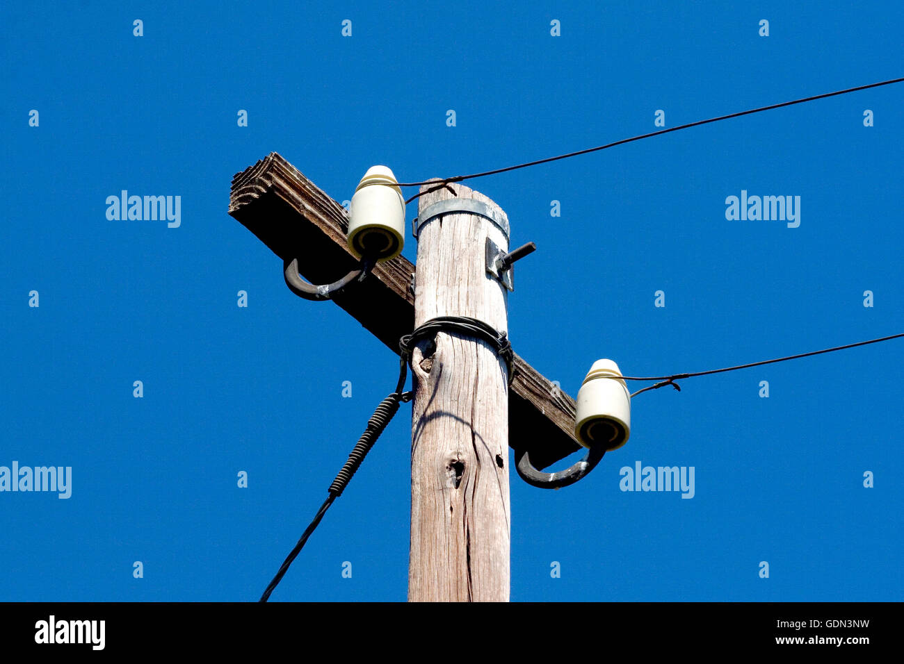 Telephone pole and wires Stock Photo - Alamy