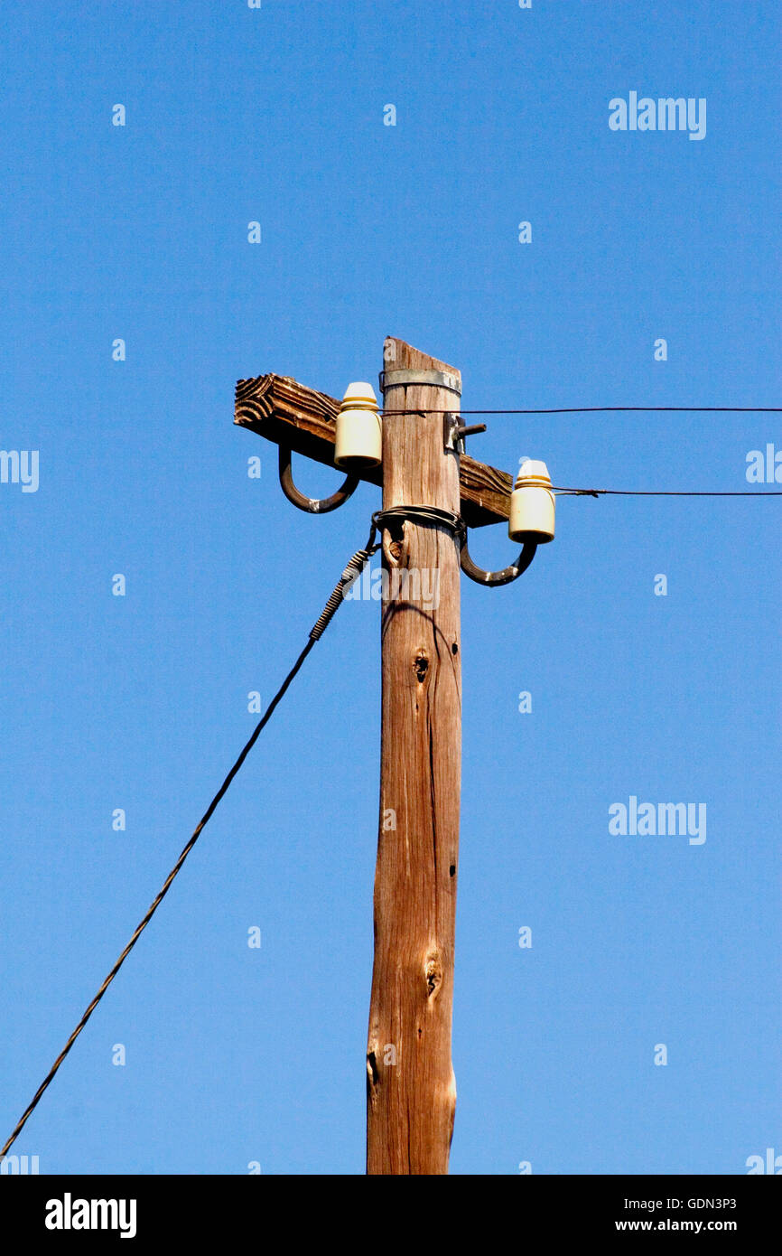 Telephone pole and wires Stock Photo - Alamy