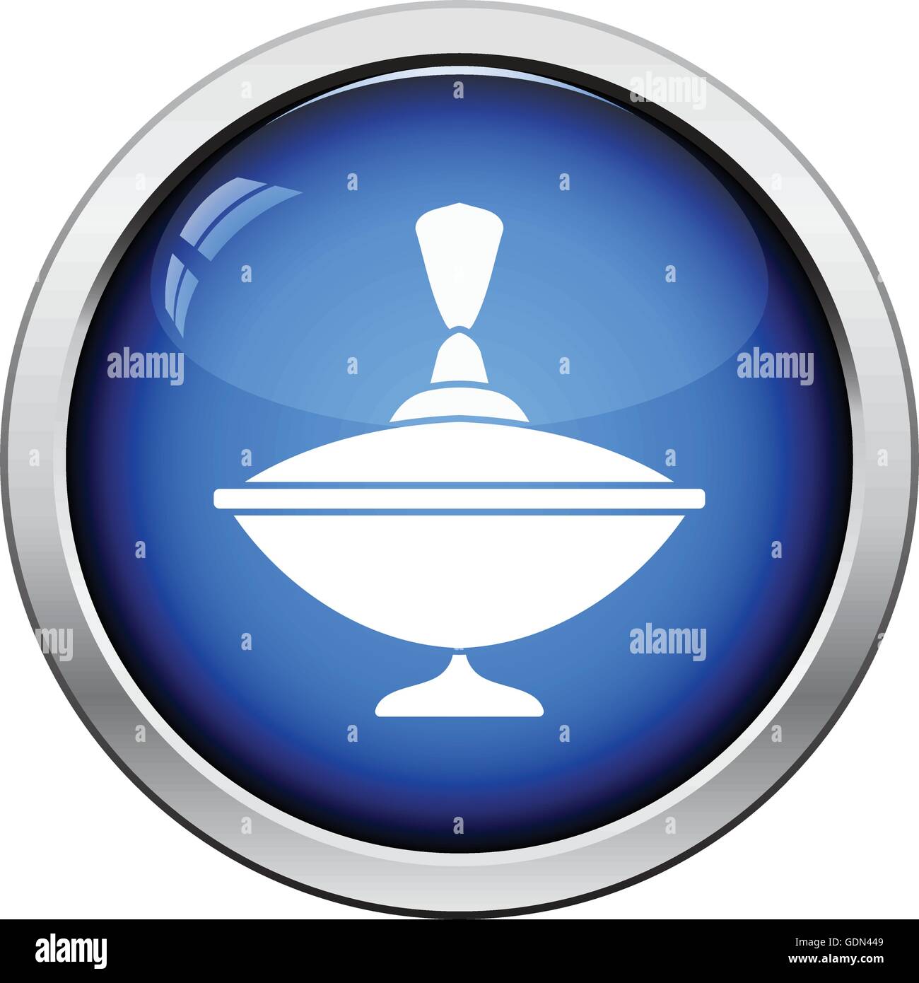 Peg-Top icon. Glossy button design. Vector illustration Stock Vector ...