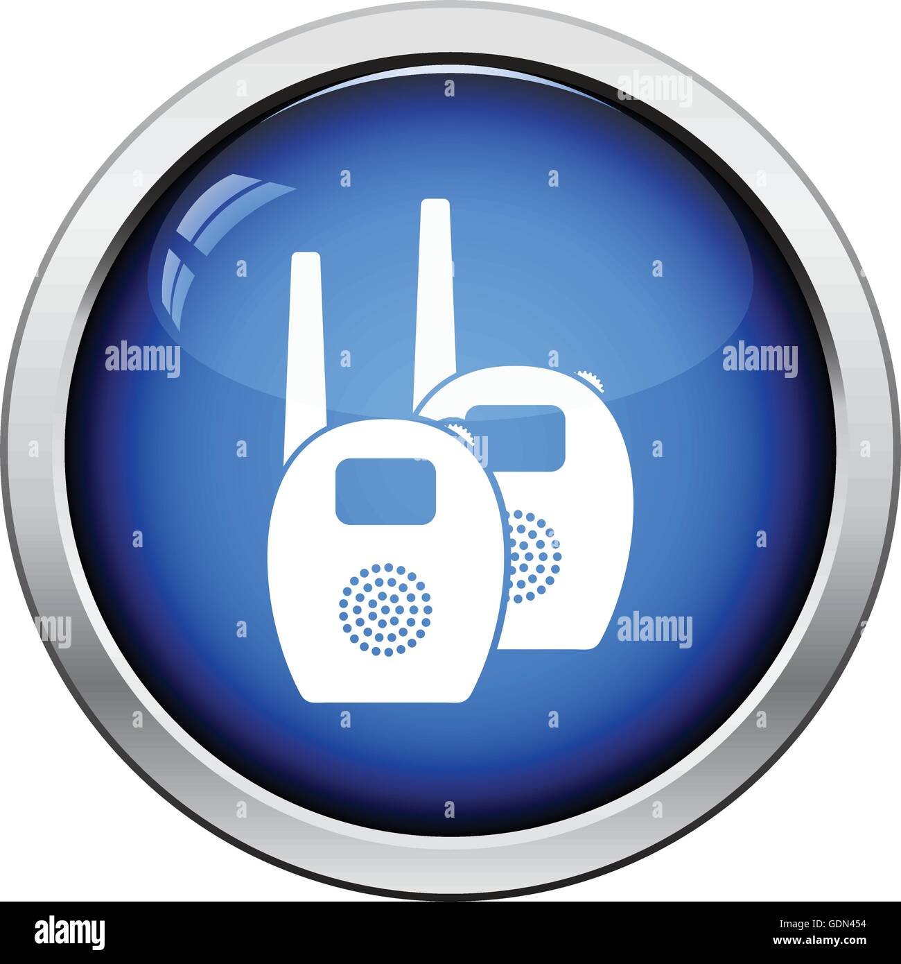 Baby radio monitor icon. Glossy button design. Vector illustration ... Baby radio monitor icon. Glossy button design. Vector illustration ...