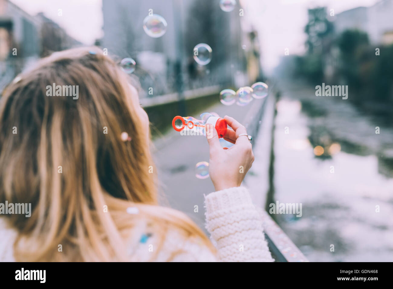 Woman fun rear view hi-res stock photography and images - Alamy