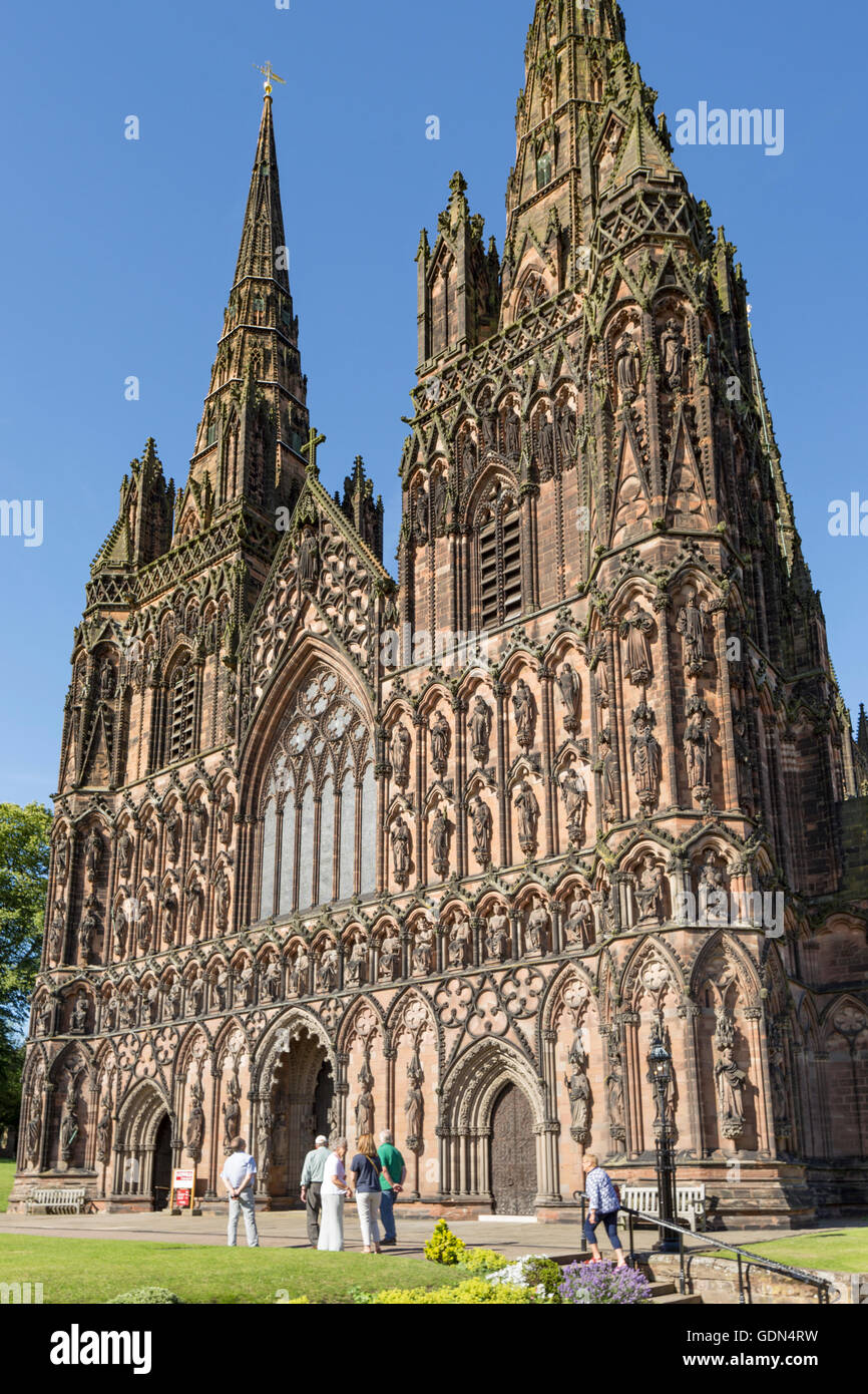 Lichfield Cathedral, Lichfield, Staffordshire, England, UK Stock Photo ...