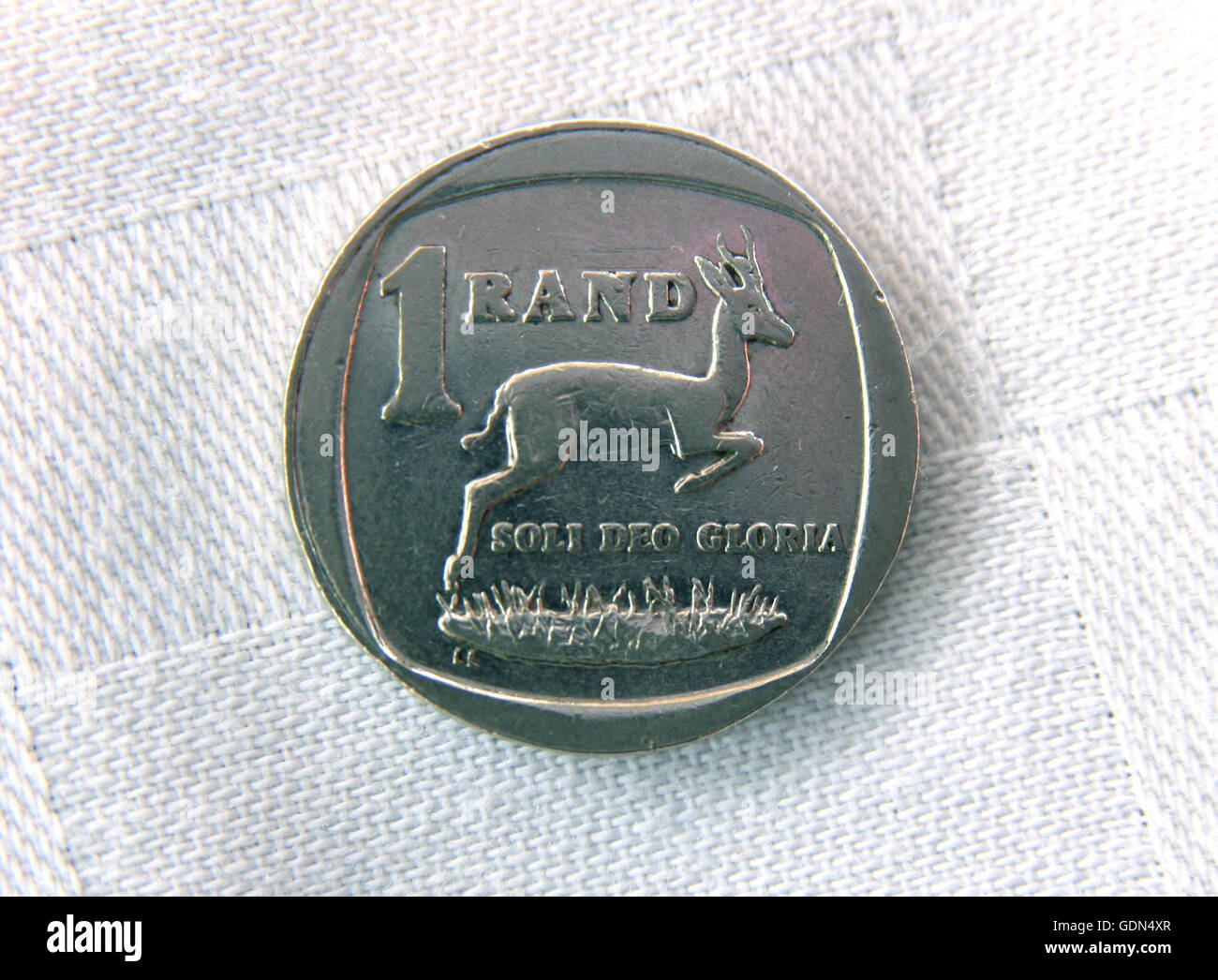 South african one rand coin hi-res stock photography and images - Alamy