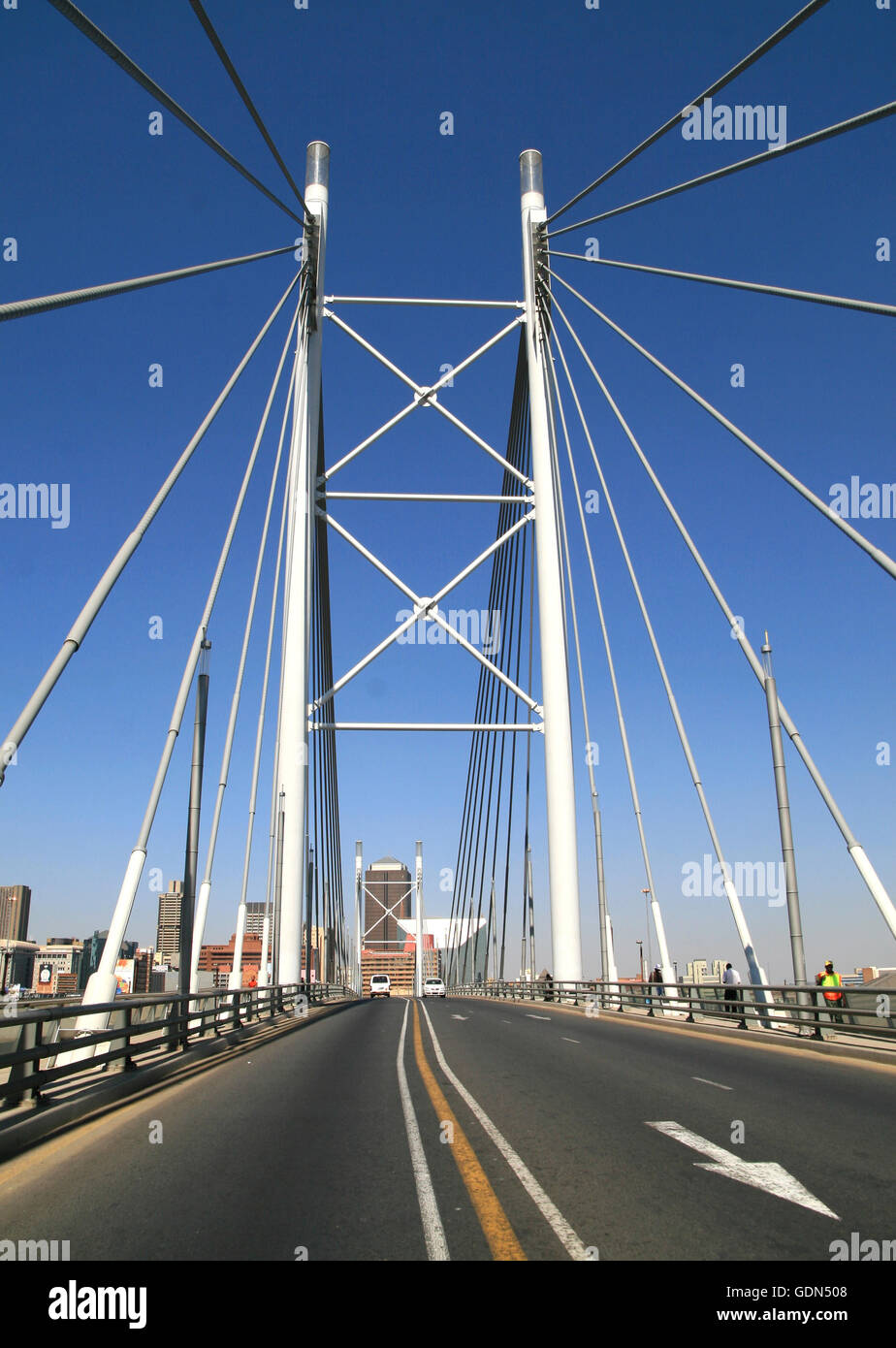 Nelson Mandela Bridge, Johannesburg, Gauteng, South Africa Stock Photo ...