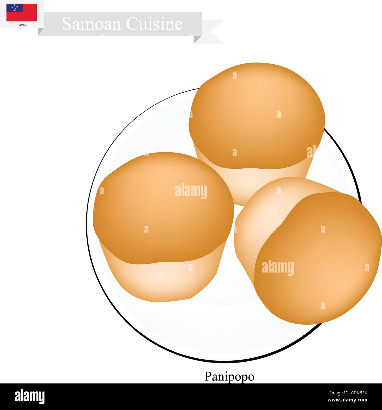 Coconut bun Stock Vector Images - Alamy