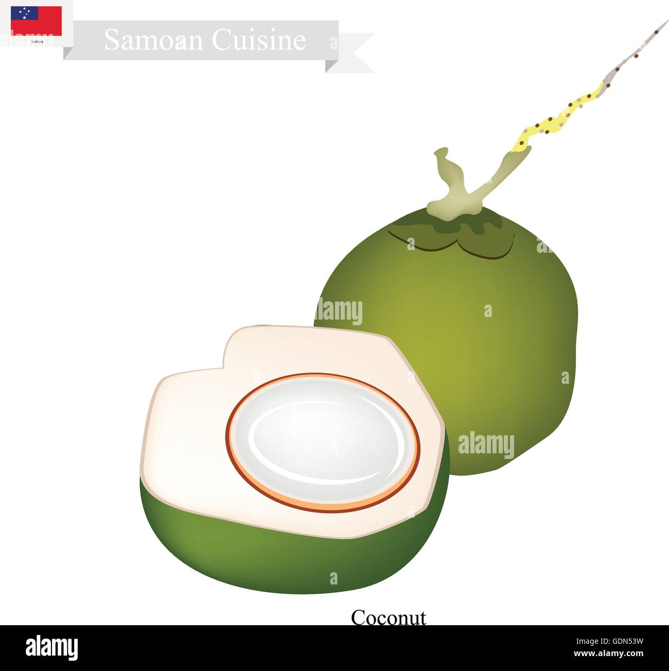Samoa Fruit, Fresh Coconut. One of The Most Popular Fruits in Samoa ...
