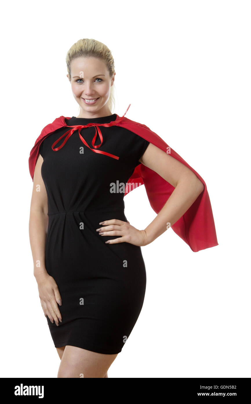 business woman wearing a cape because she is awesome Stock Photo - Alamy
