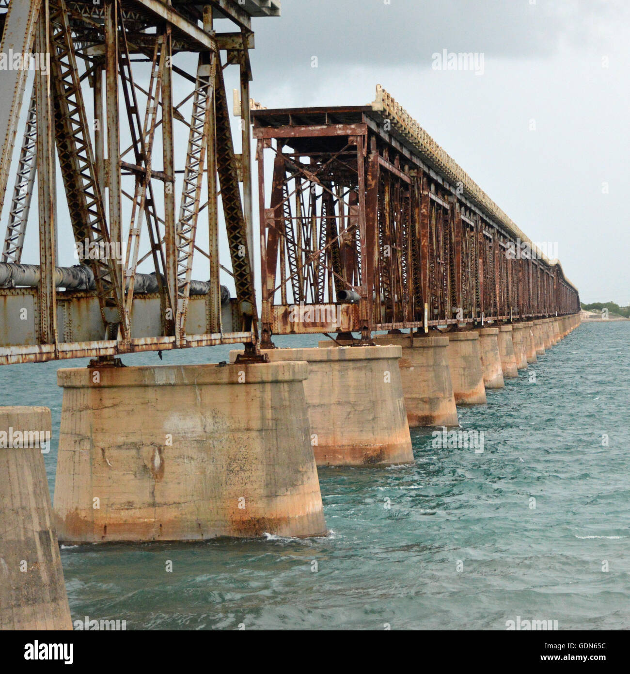 Florida Keys Old Railroad Bridge Stock Photo - Alamy