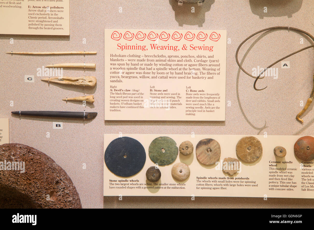 Visitor Center display, Casa Grande Ruins National Monument, Arizona ...