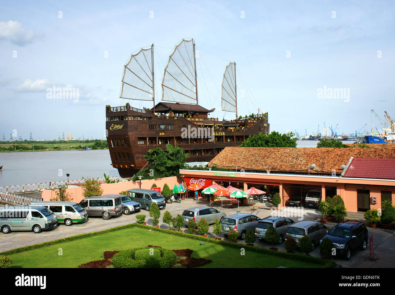 HO CHI MINH CITY, VIETNAM- AUG 10 : Place for Vietnam travel at Ho Chi ...