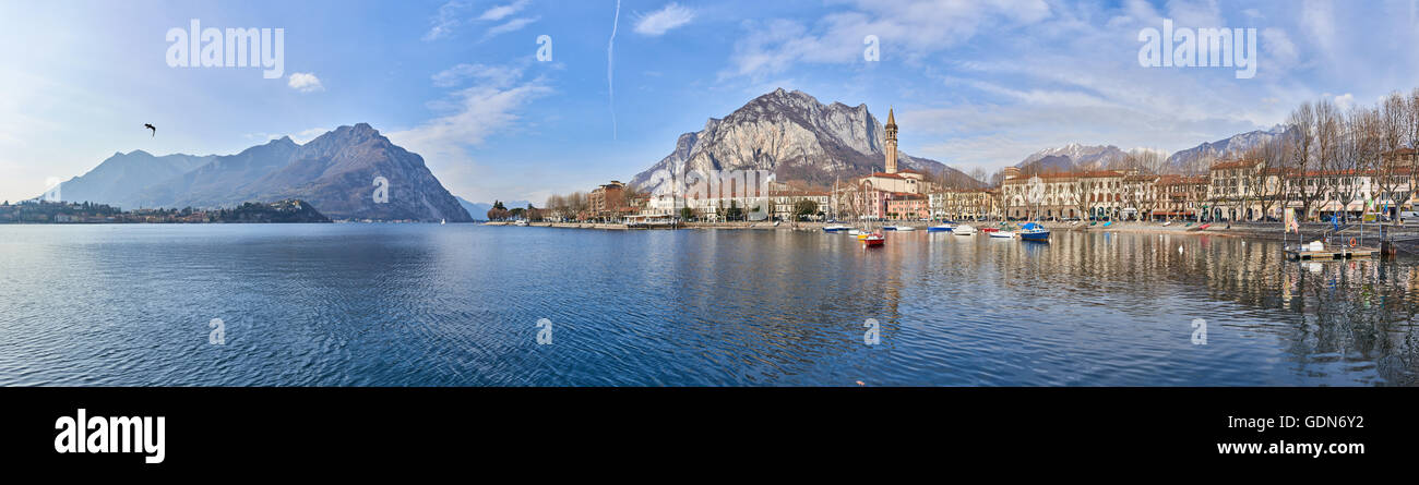 Landscape of Lecco. It is the capital of the province of Lecco and lies ...