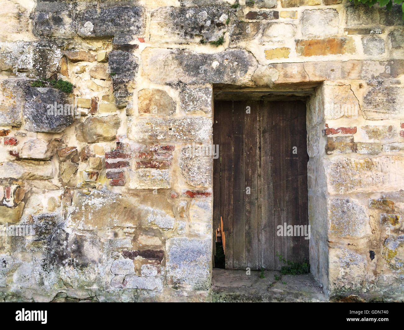 old gate in an abbey wall Stock Photo - Alamy
