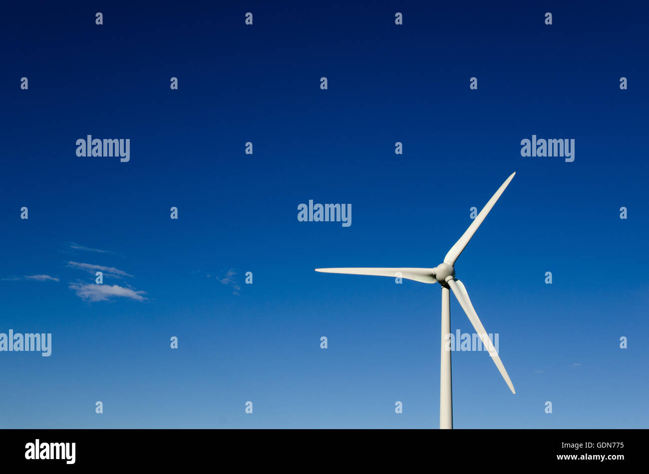 Windmill propeller at a clear blue sky Stock Photo - Alamy