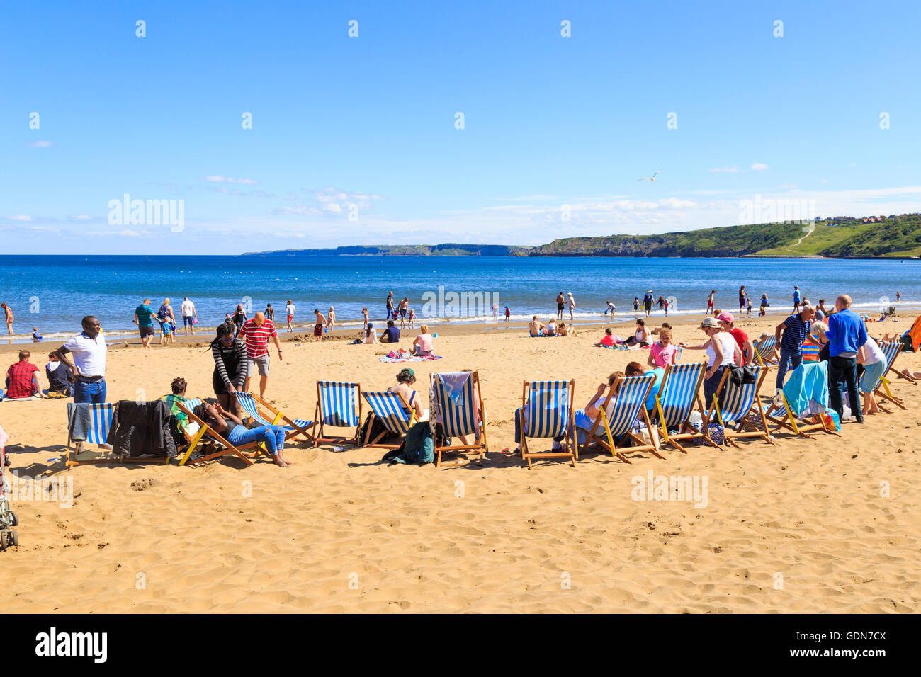 Scarborough beach british seaside scene hi-res stock photography and ...