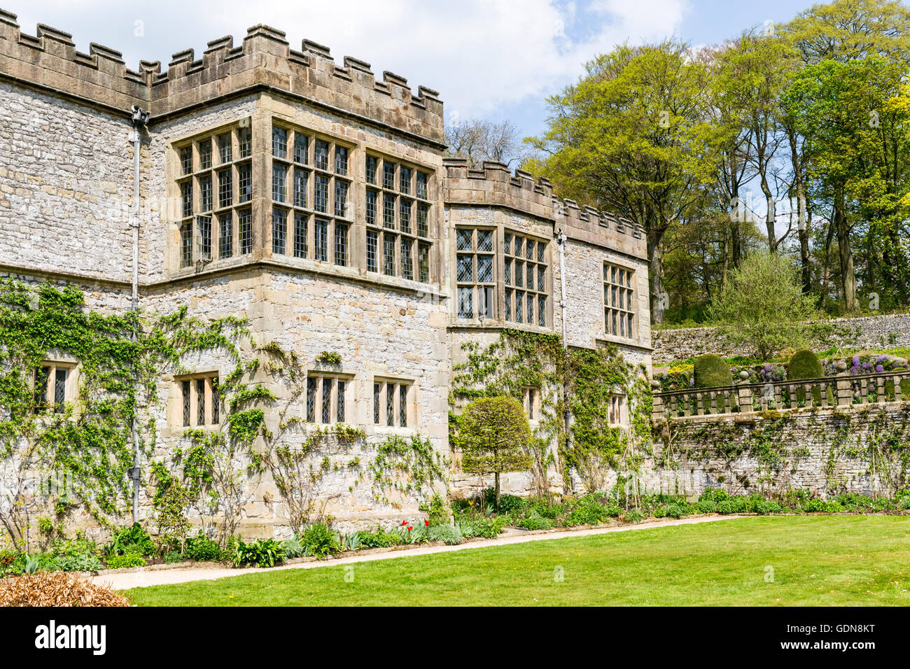 Haddon Hall in Derbyshire dating back to Tudor times and the site of ...