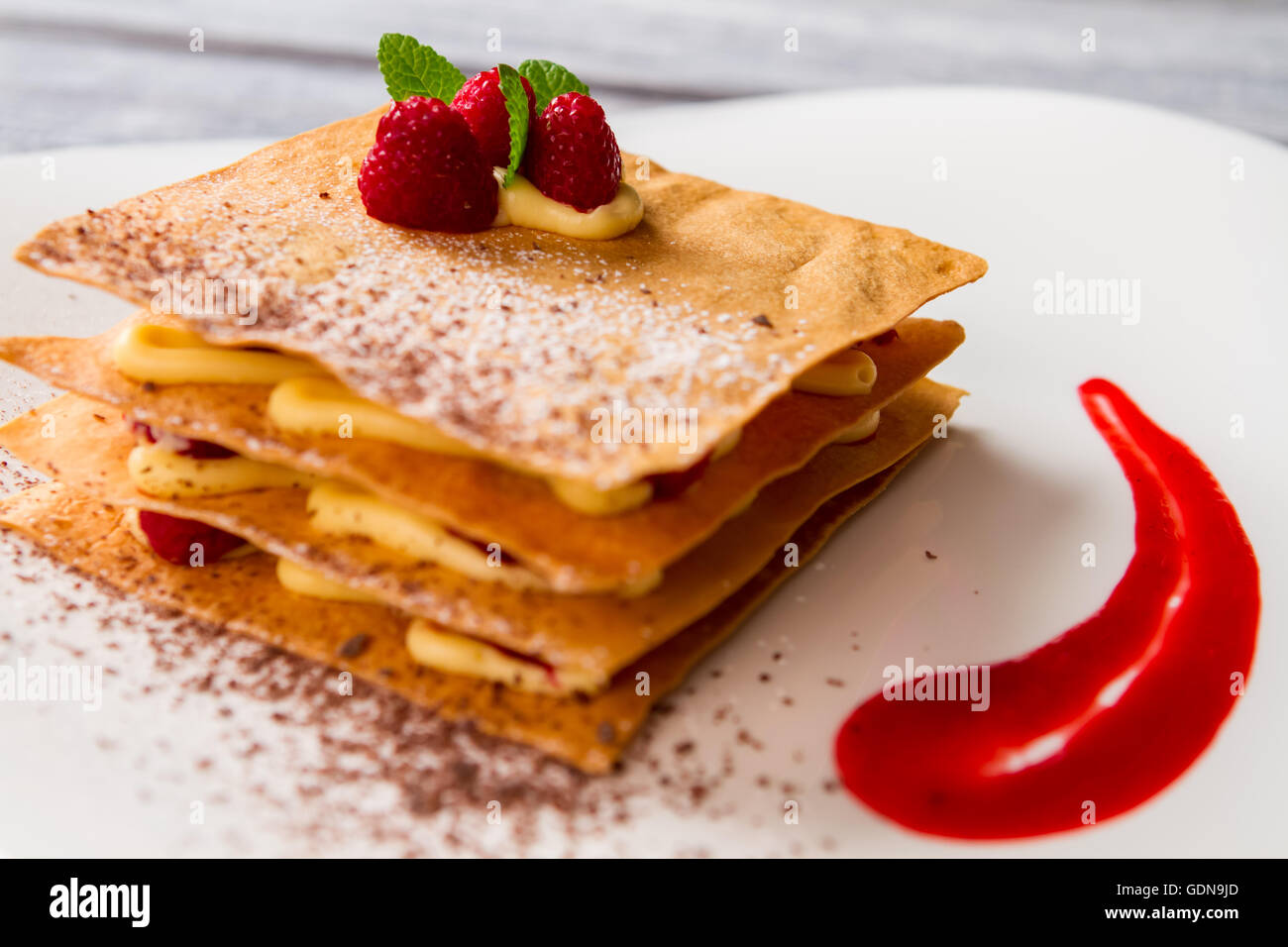 Puff pastry raspberry filling hi-res stock photography and images - Alamy