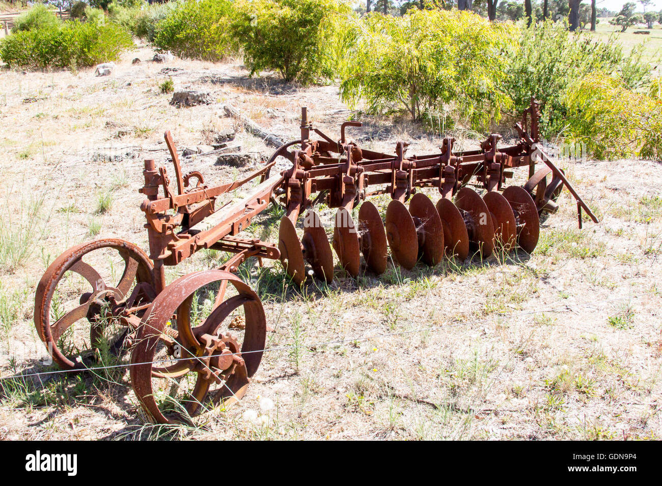 Rusty Farm Equipment Stock Photo - Alamy