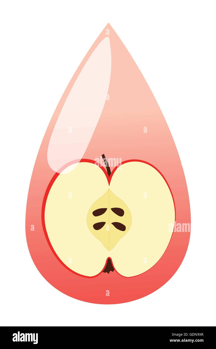 Apple juice red drop vector background for poster Stock Vector Image ...