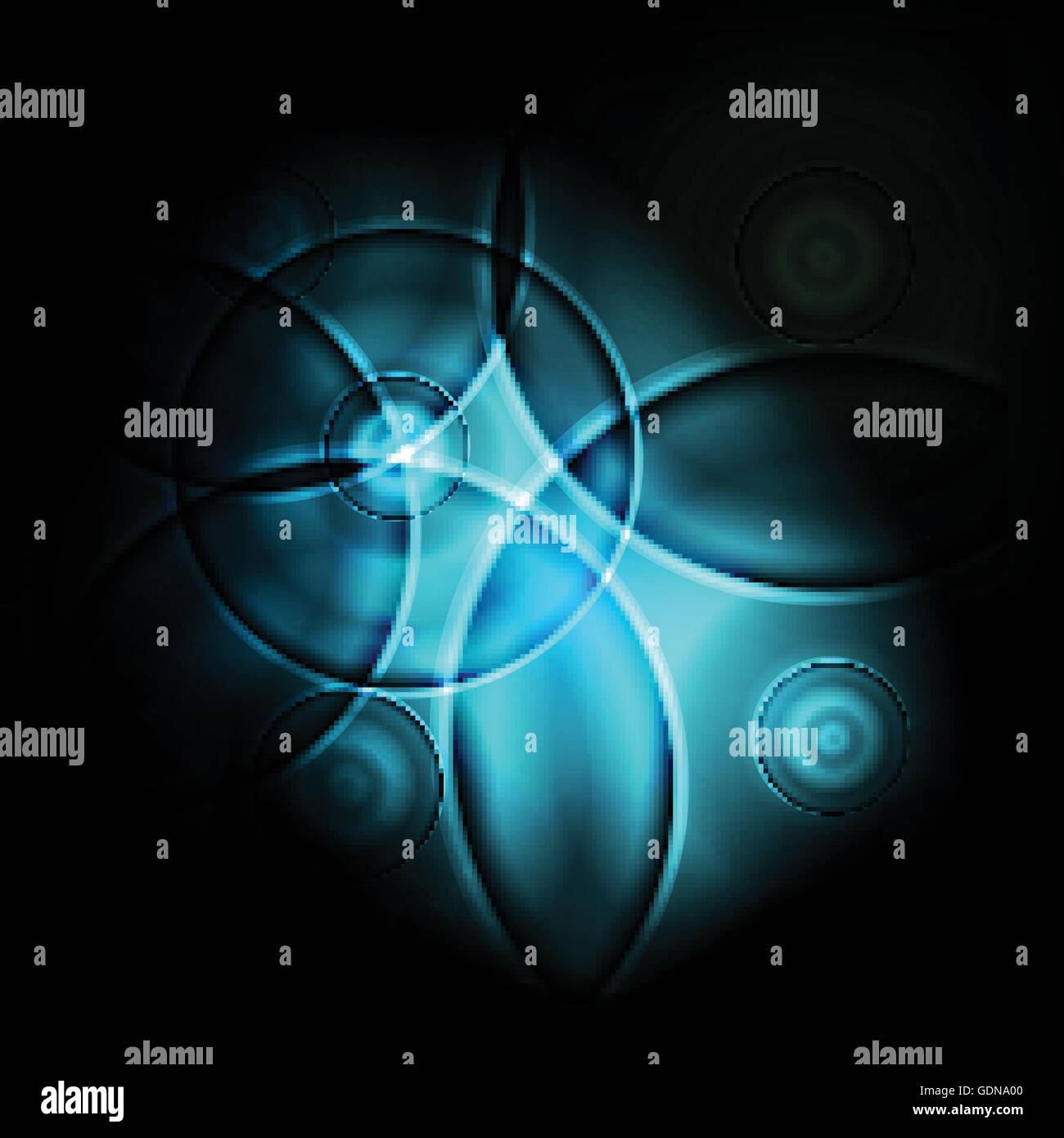 Abstract blue neon background vector template for poster Stock Vector ...