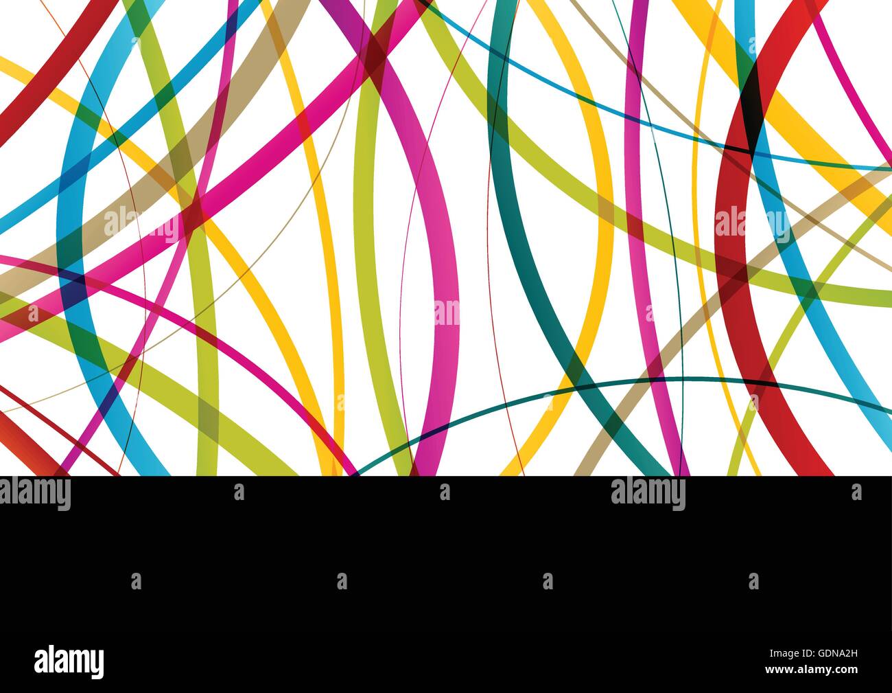 Color round ellipse lines waves colorful mosaic abstract illustration ...