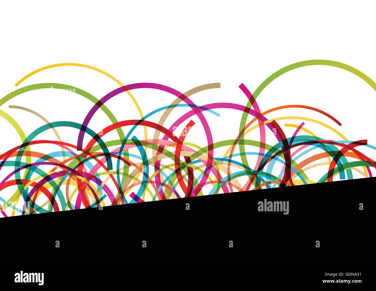 Color circle round ellipse lines waves colorful mosaic abstract ...