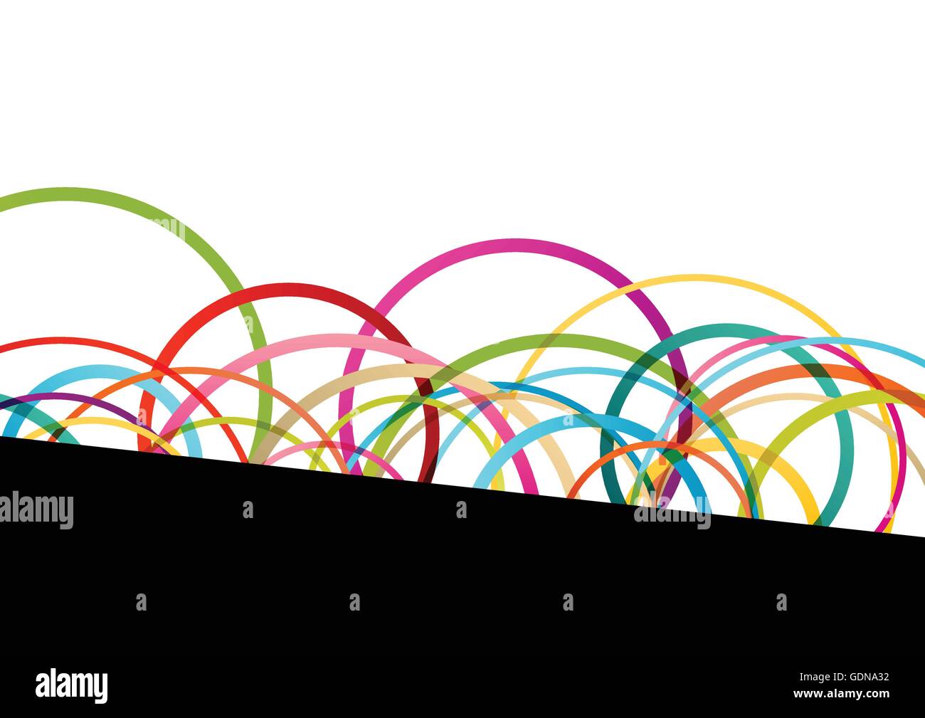 Color circle round ellipse lines waves colorful mosaic abstract ...