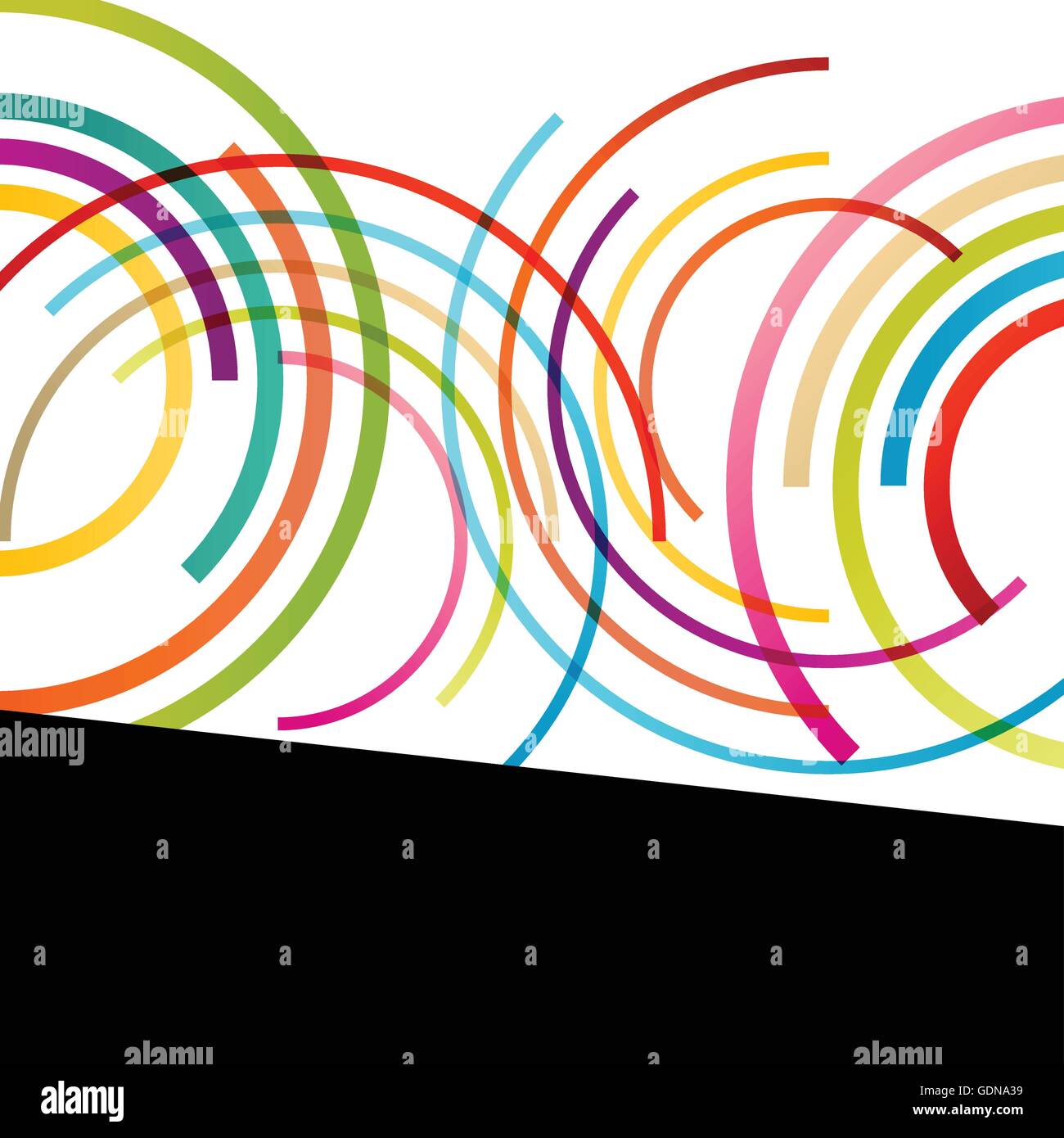 Color circle round ellipse lines waves colorful mosaic abstract ...