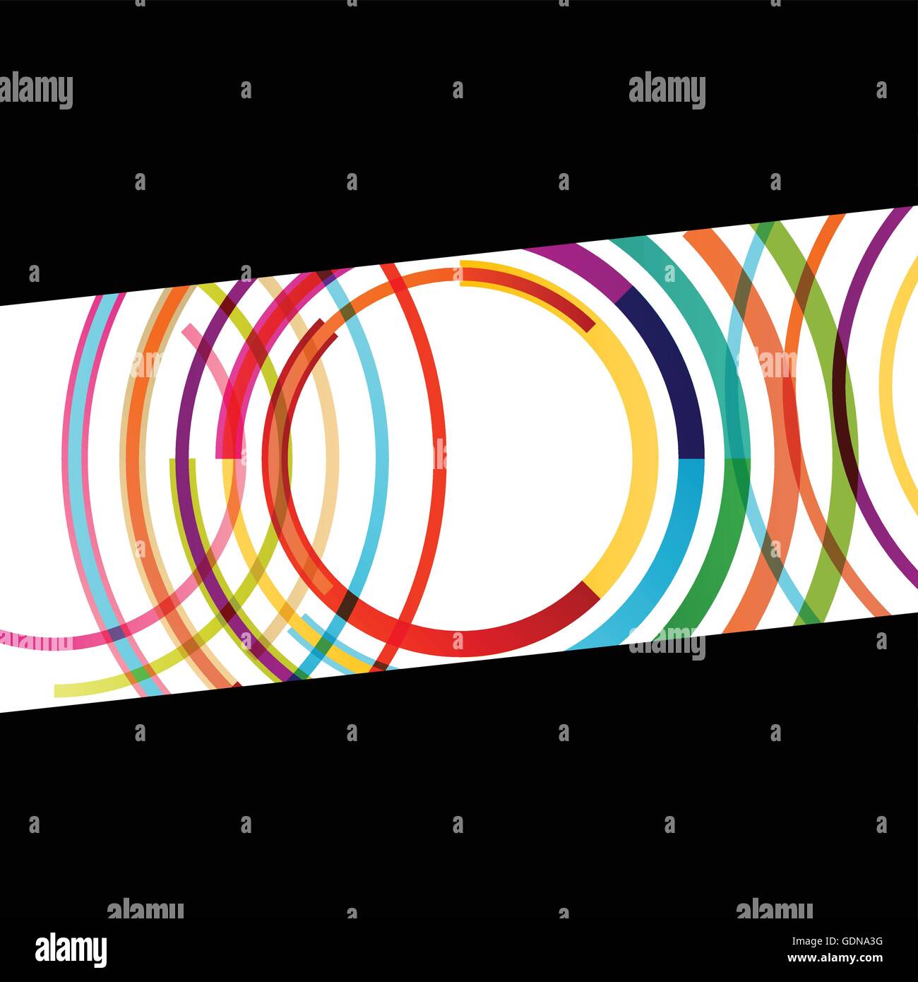 Color circle round ellipse lines waves colorful mosaic abstract ...