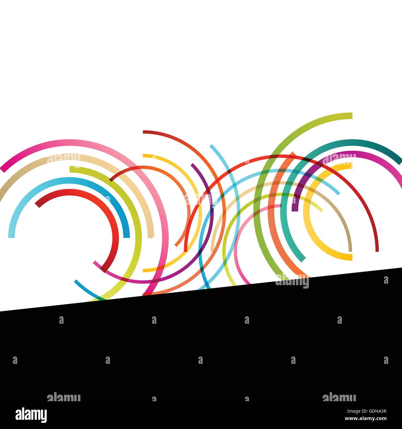 Color circle round ellipse lines waves colorful mosaic abstract ...