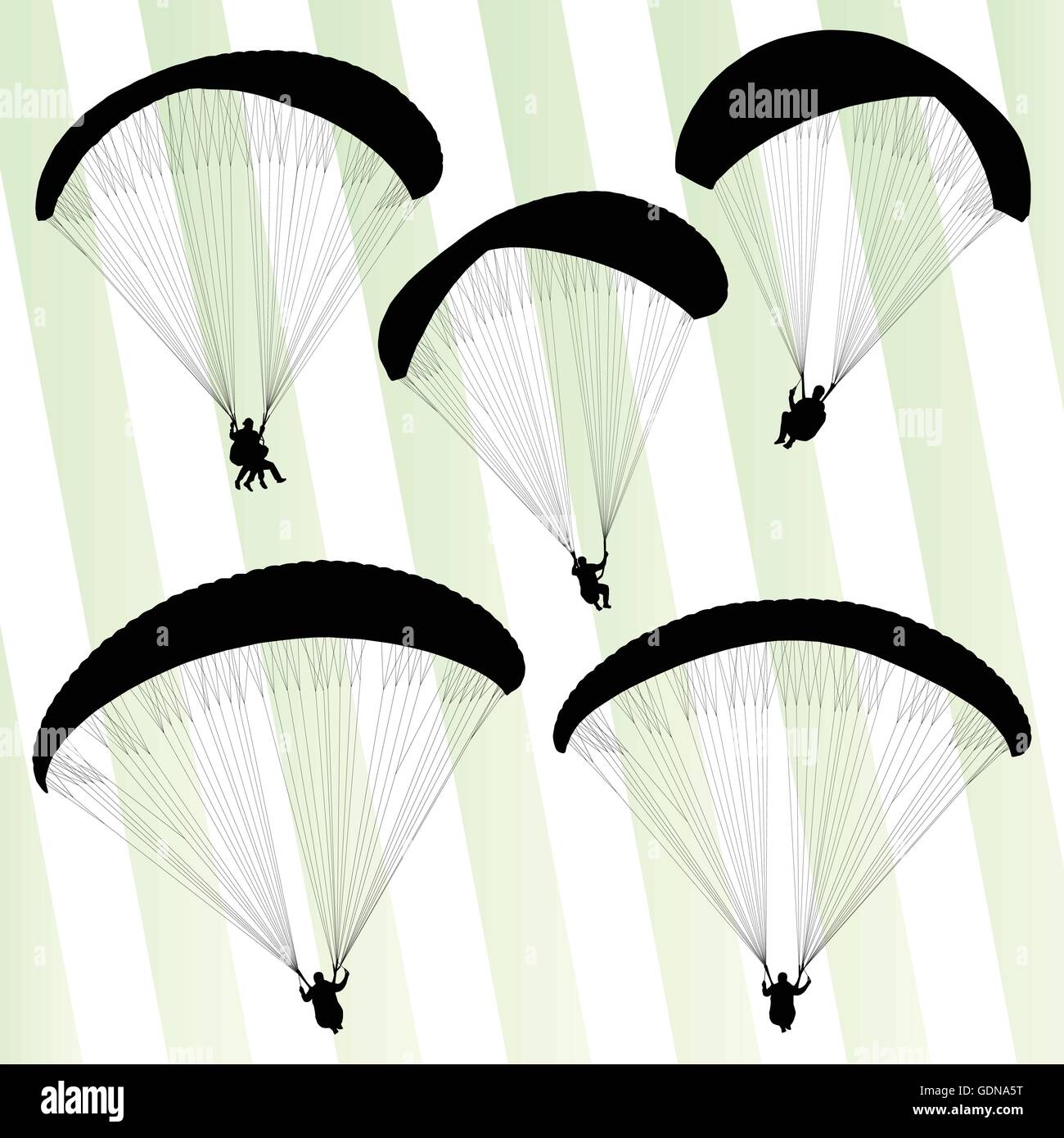 Paragliding sport pilot Stock Vector Images - Alamy