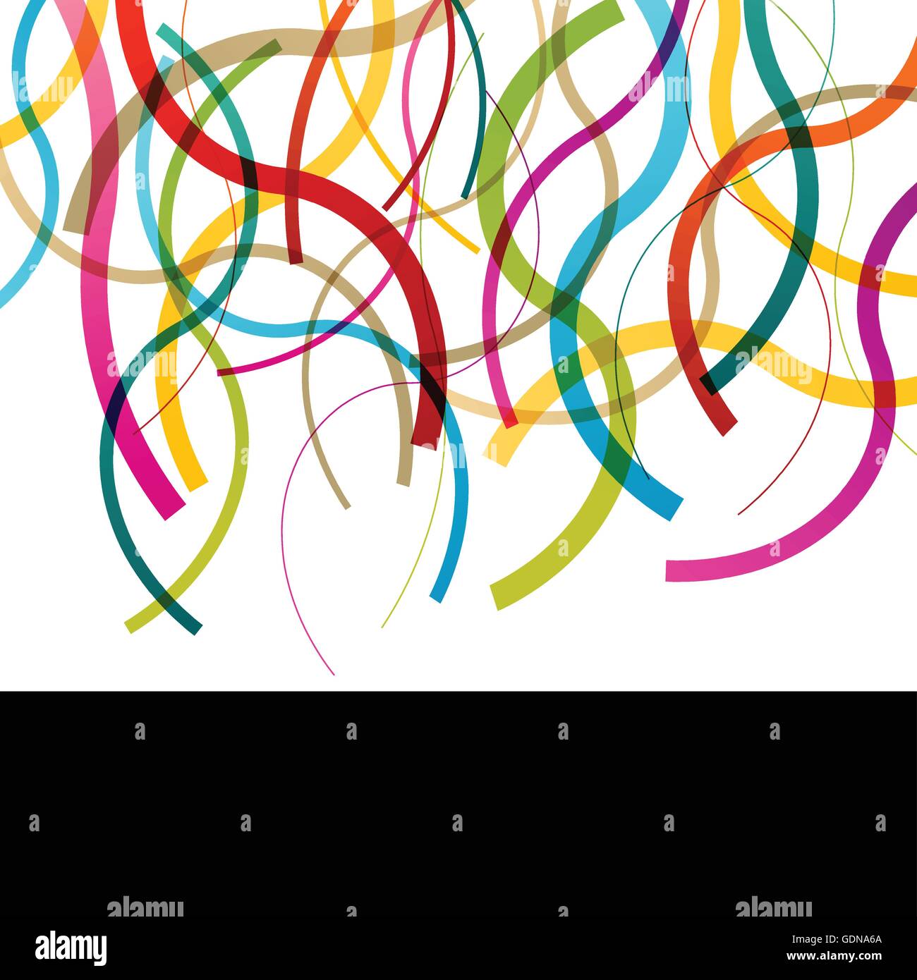 Color round ellipse lines waves colorful mosaic abstract illustration ...