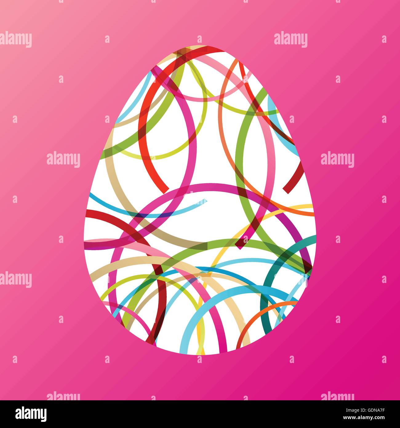 Easter egg fresh spring color line abstract background illustration ...