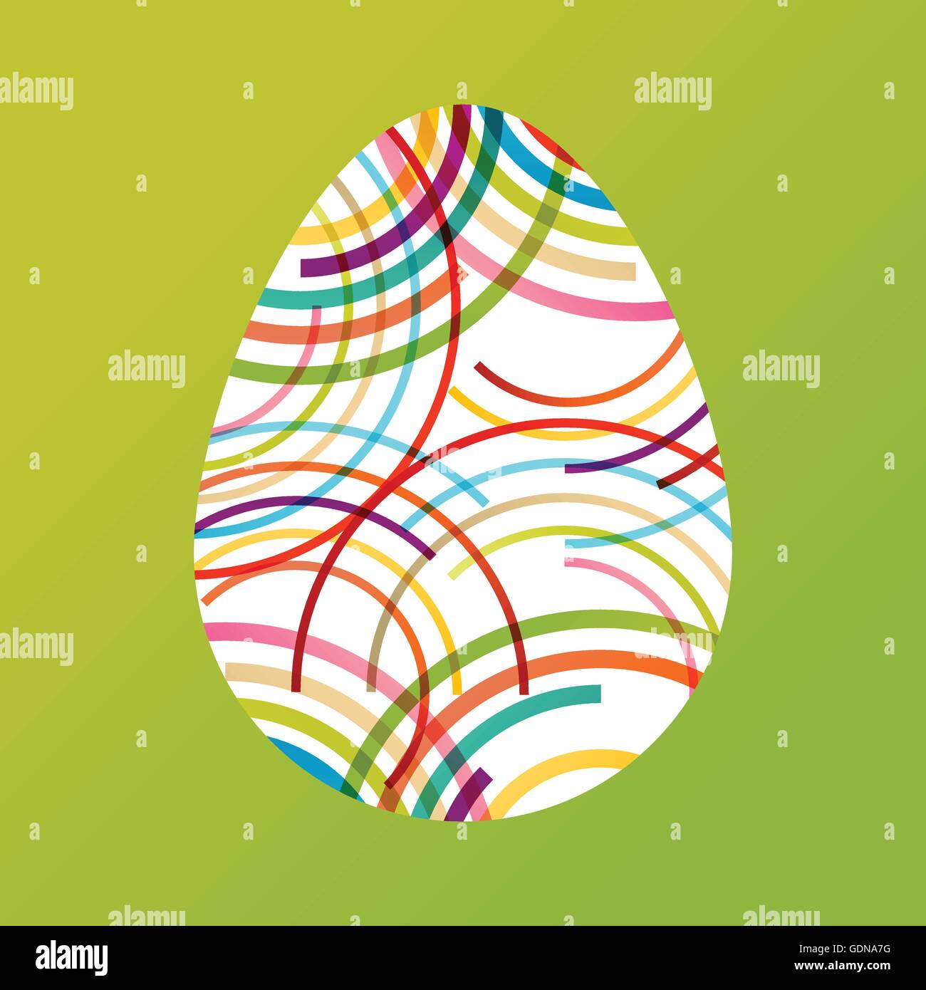 Easter egg fresh spring color line abstract background illustration ...