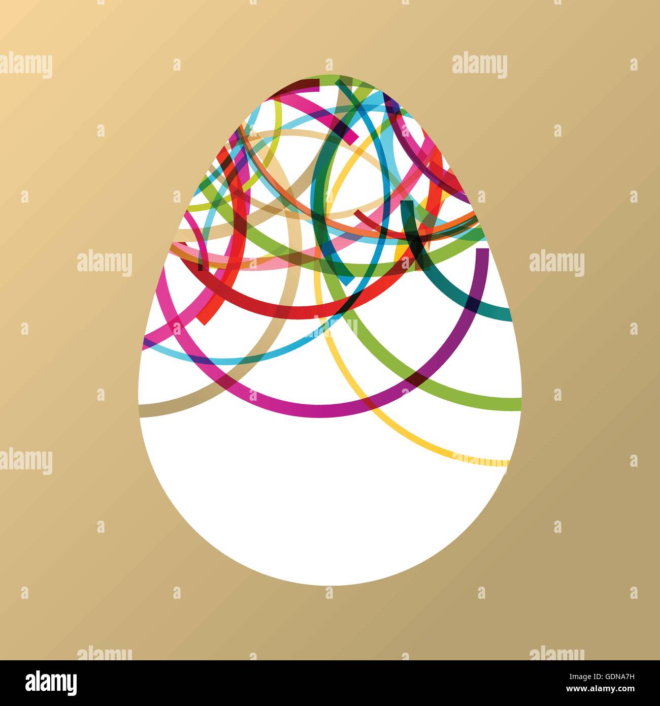 Easter egg fresh spring color line abstract background illustration ...