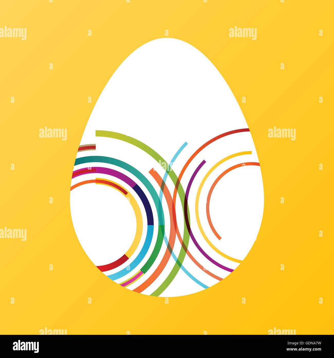Easter egg fresh spring color line abstract background illustration ...