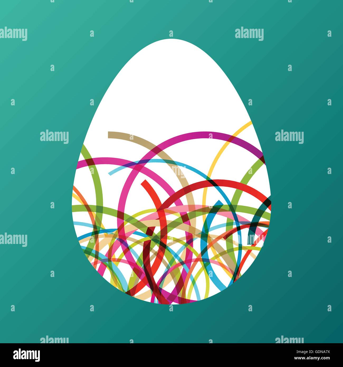 Easter egg fresh spring color line abstract background illustration ...