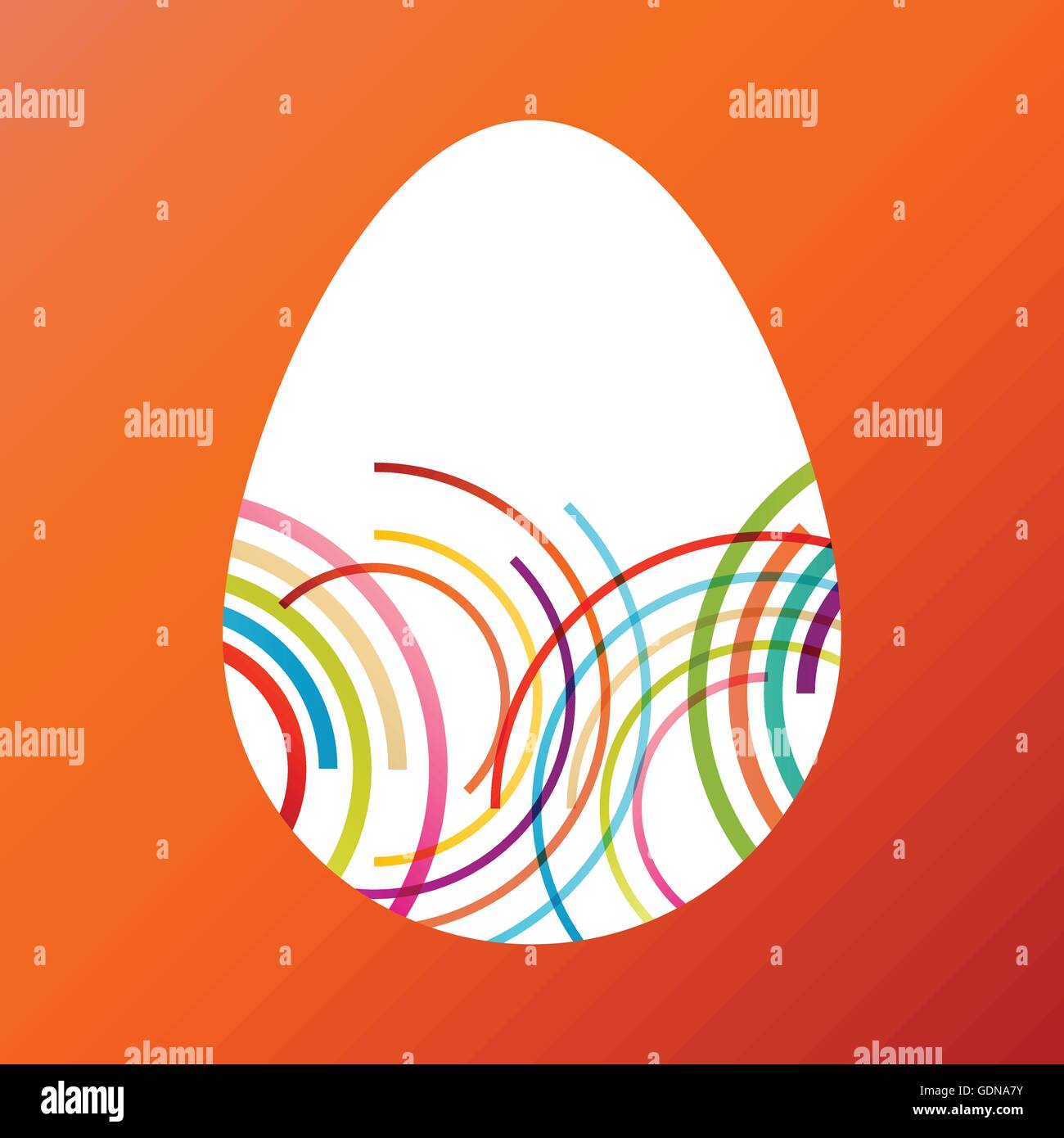 Easter egg fresh spring color line abstract background illustration ...