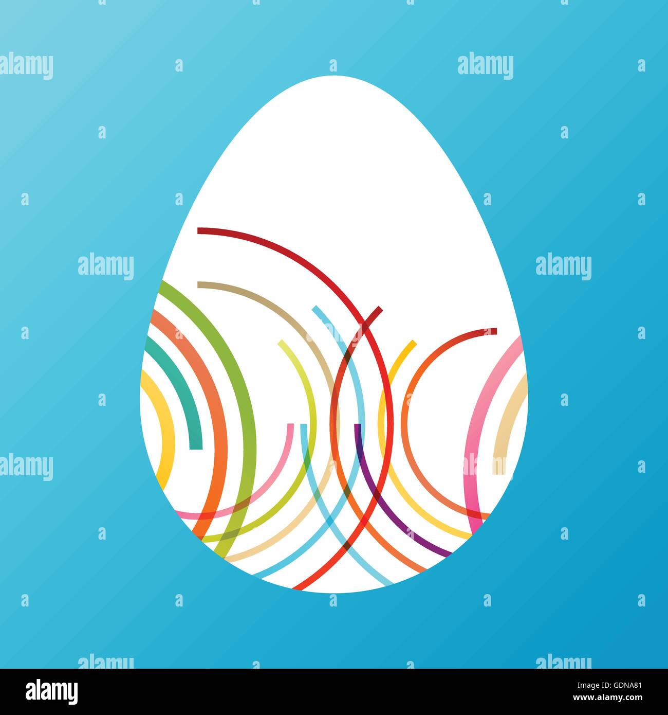 Easter egg fresh spring color line abstract background illustration ...