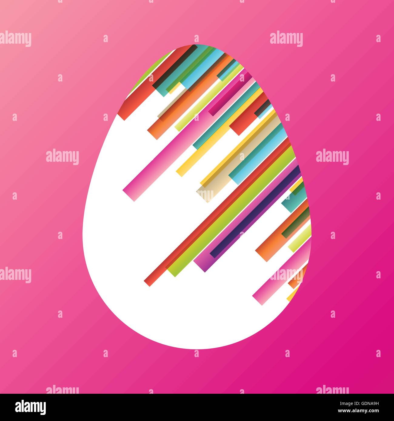 Easter egg fresh spring color line abstract background illustration ...