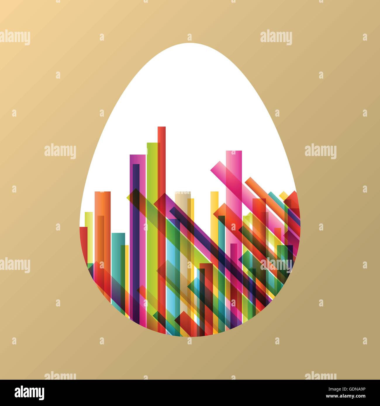 Easter egg fresh spring color line abstract background illustration ...