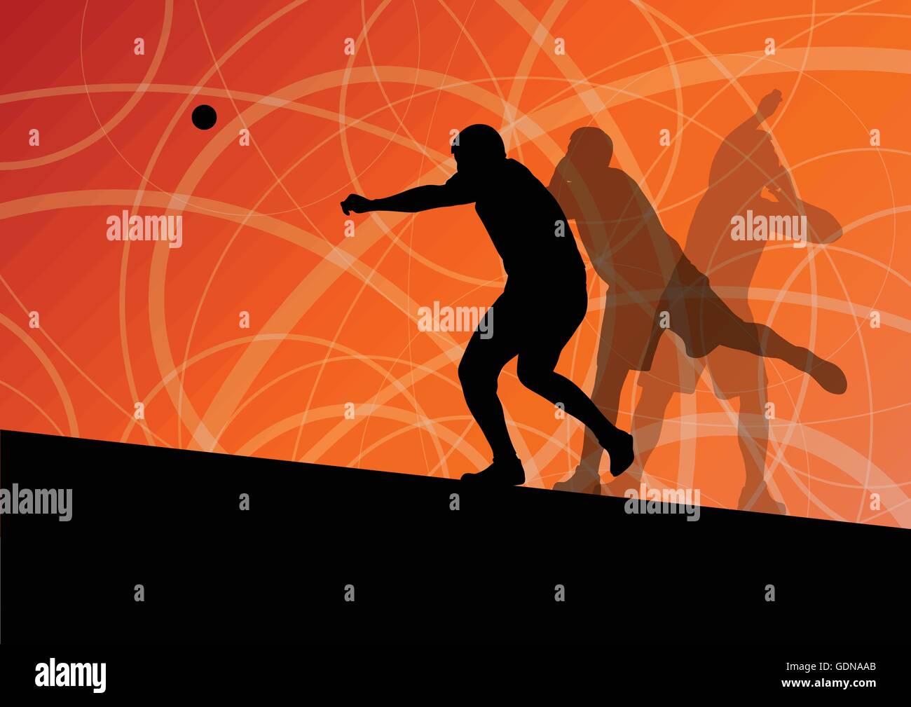 Man throwing shot put Stock Vector Images - Alamy