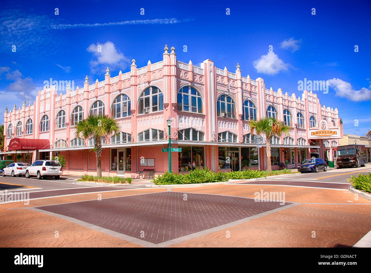 The 1926 arcade aka Koch building in downtown Arcadia, FL Stock Photo ...