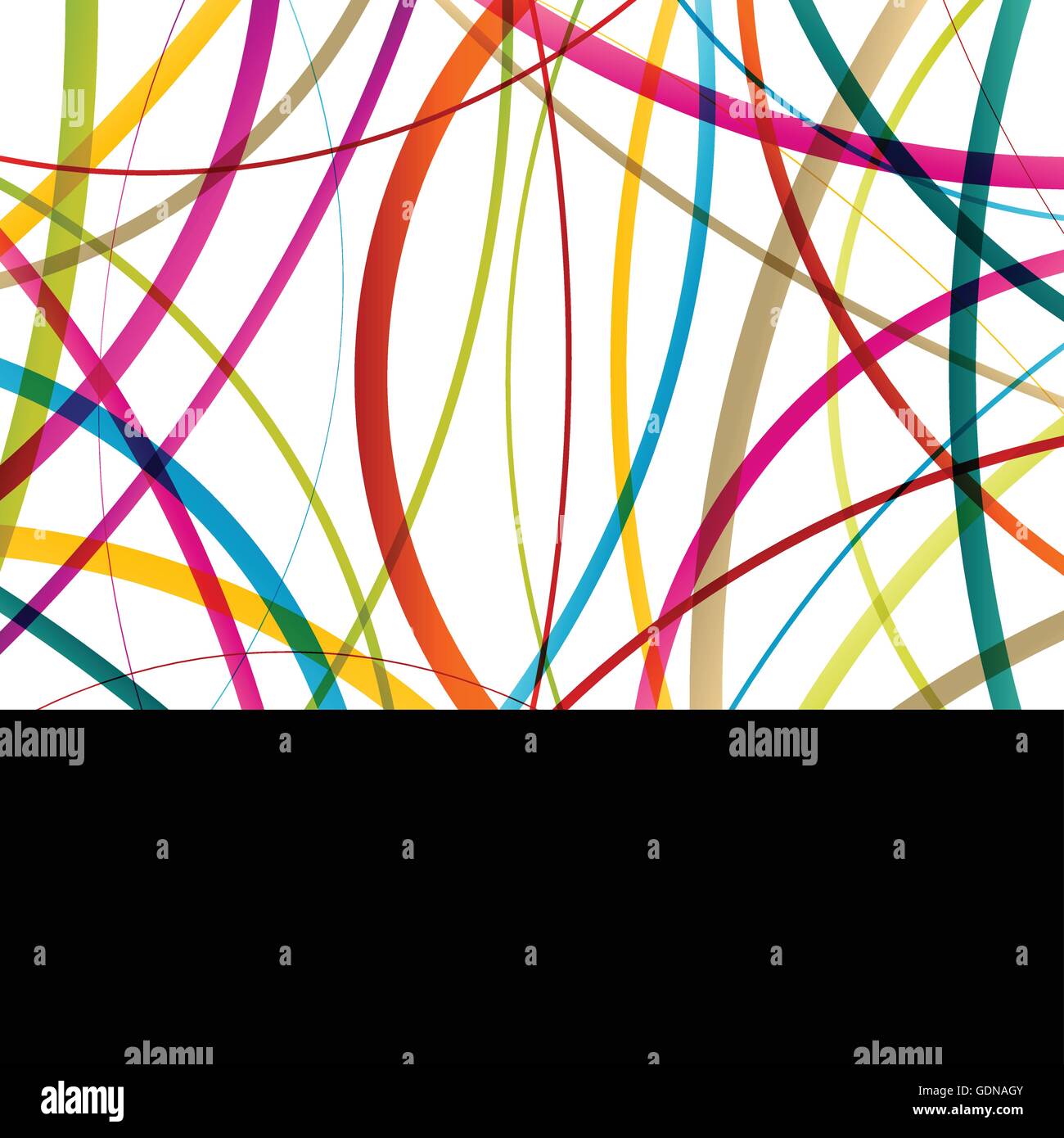 Color round ellipse lines waves colorful mosaic abstract illustration ...