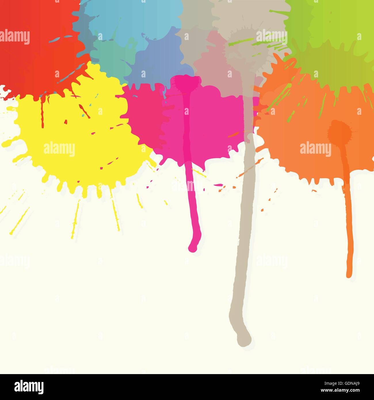 Abstract paint color splashes detailed background illustration vector ...